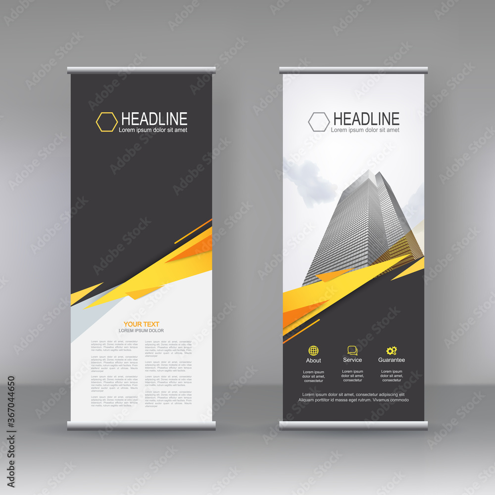 Vertical banner stand template design, infographics, Modern Flag Banner ...