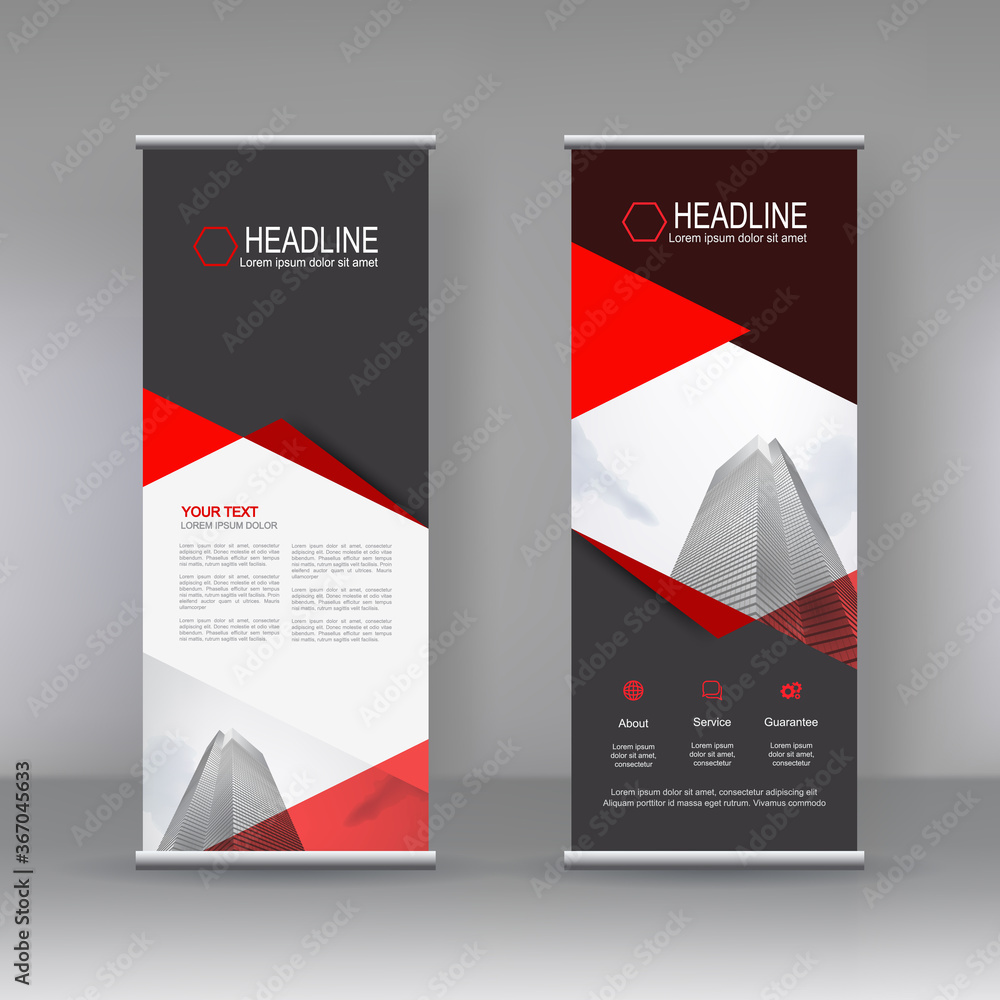 Vertical banner stand template design, infographics, Modern Flag Banner ...