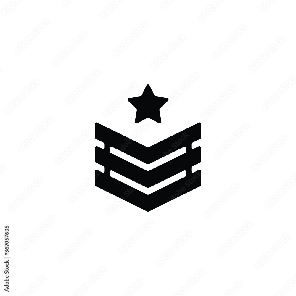 Military rank icon or logo isolated on white background Stock Vector ...