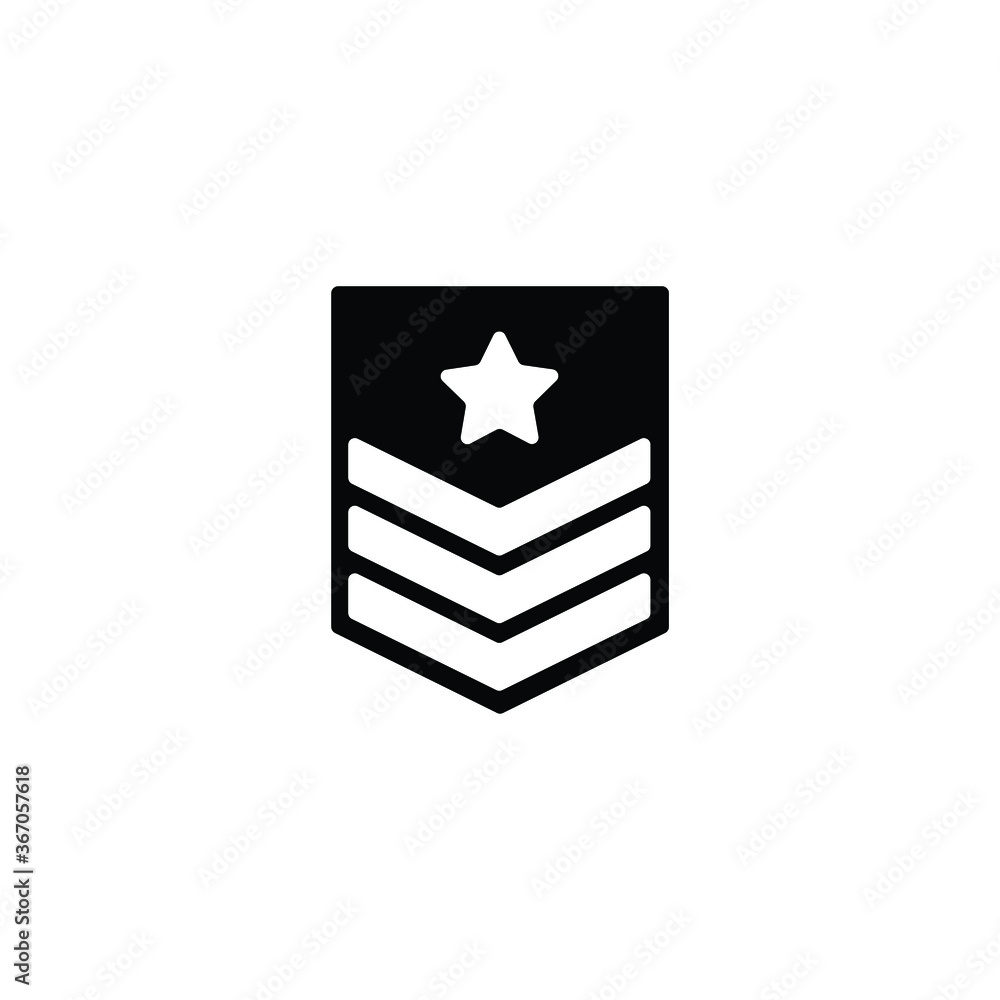 Military rank icon or logo isolated on white background Stock Vector ...