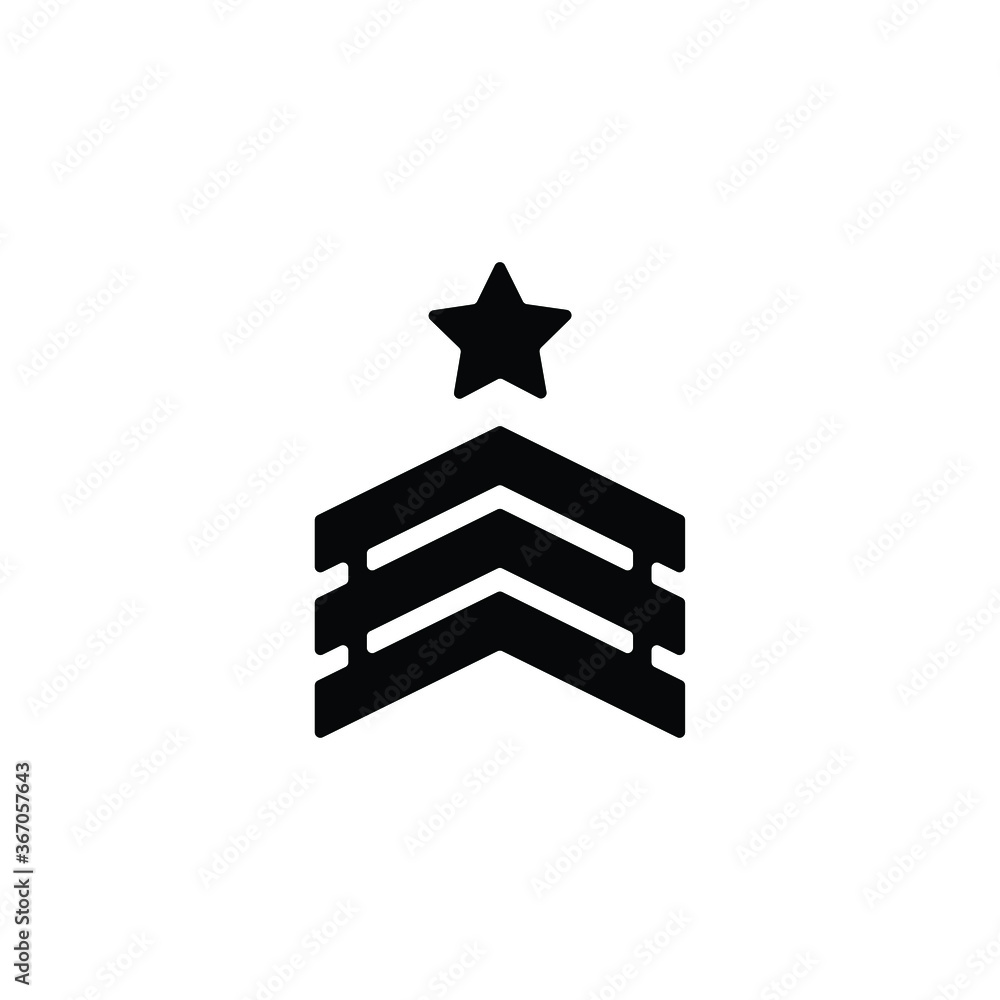 Military rank icon or logo isolated on white background Stock Vector ...
