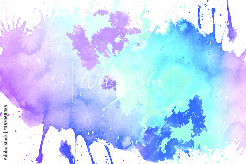 Abstract watercolor vector banner background, blue-purple color ...