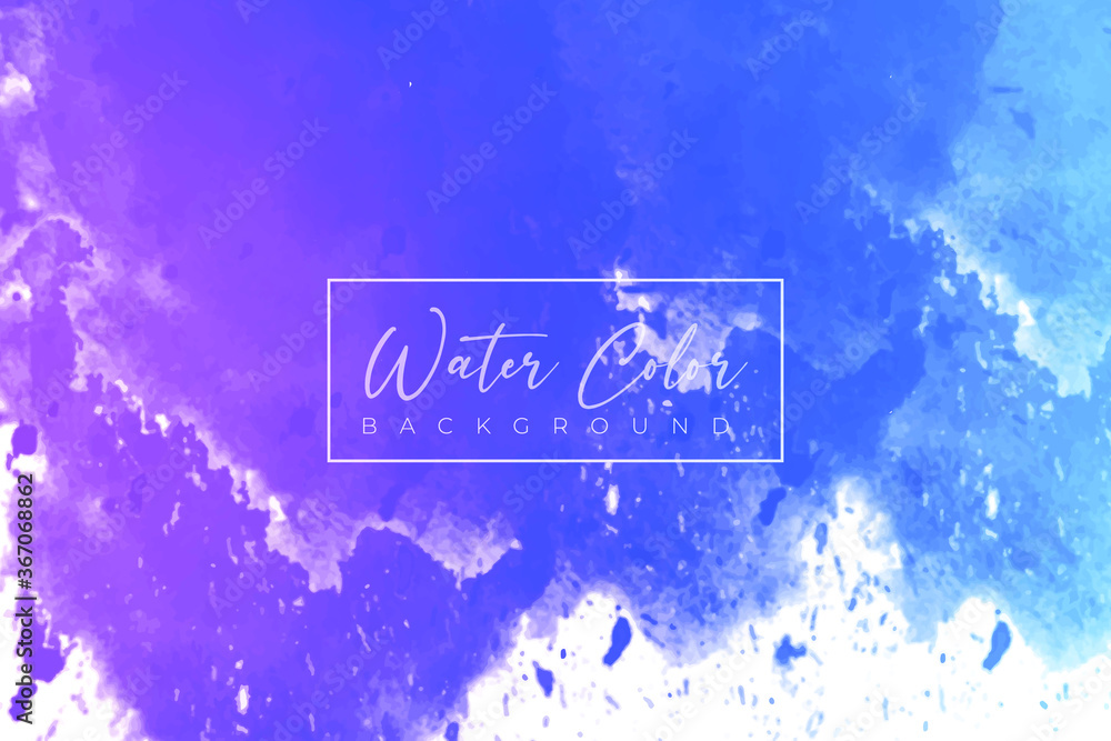 Abstract watercolor vector banner background, blue-purple color ...