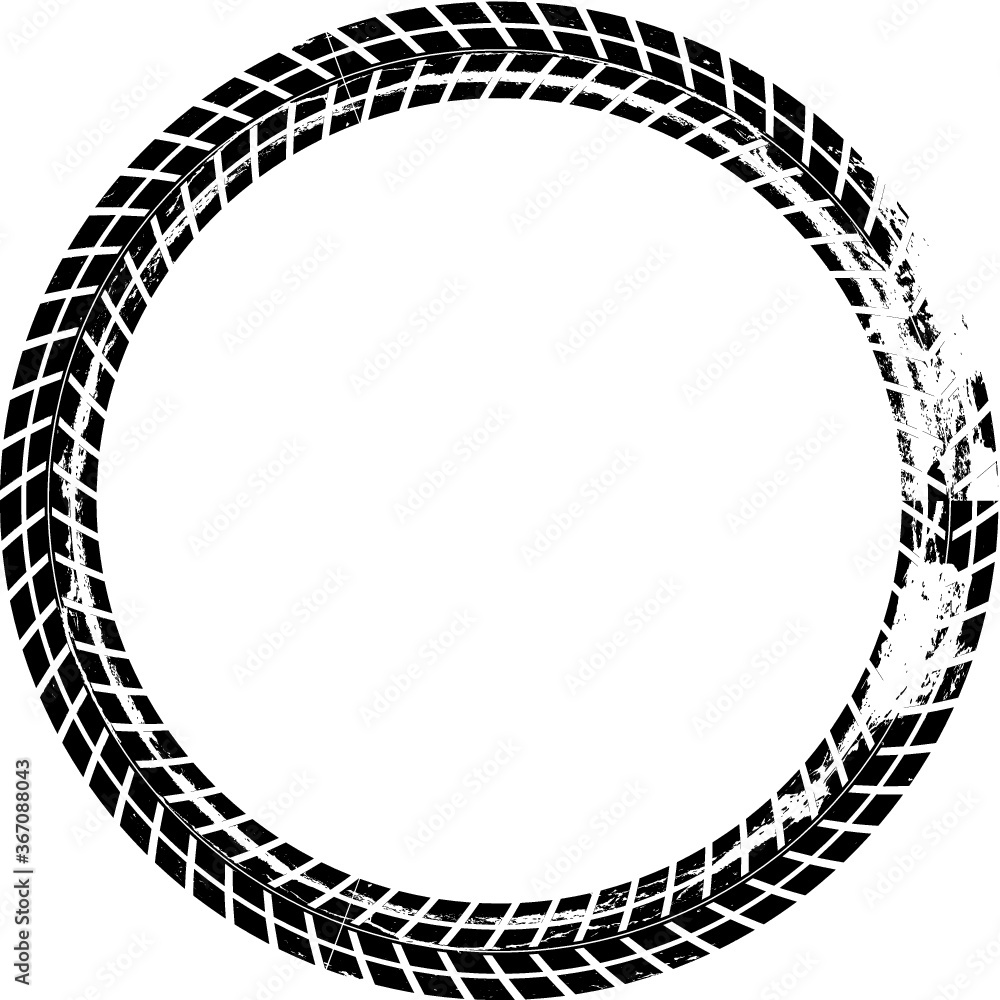 Vector Print Textured Tire Track . border frame . Design Element .Bike ...