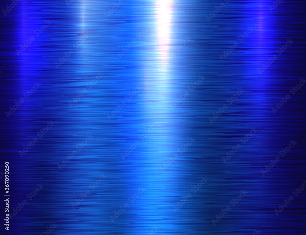 Polished metal texture background, brushed blue metallic reflective ...