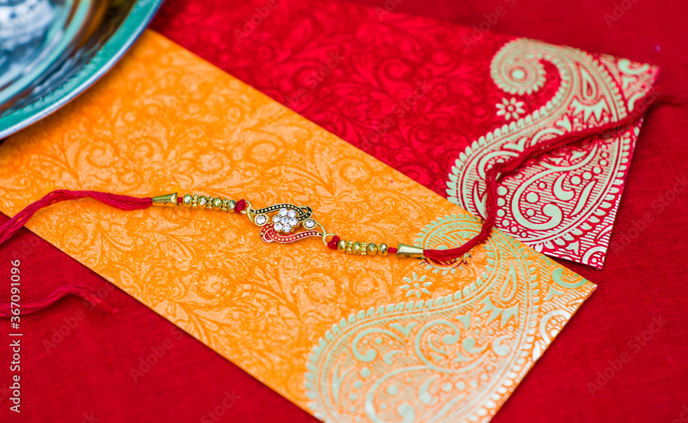 Foto Stock Raksha Bandhan is an Indian Festival. rakhdi with an elegant ...