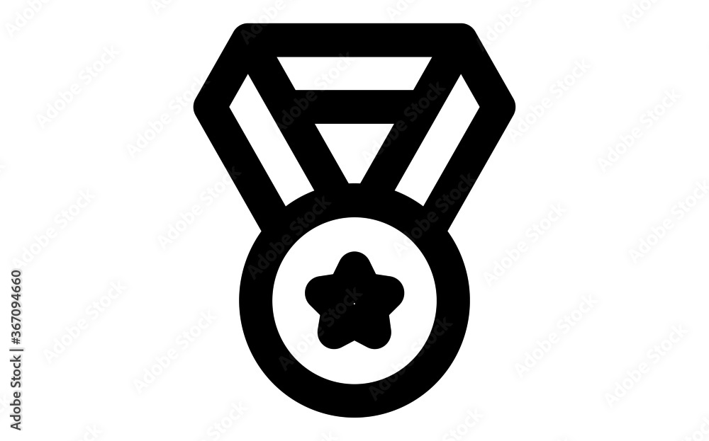 Medal Icon in trendy flat style isolated on grey background. Medal ...