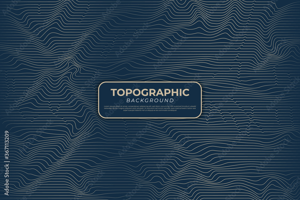 Topographic Contour Line Map Background with Colored Lines, Geographic ...
