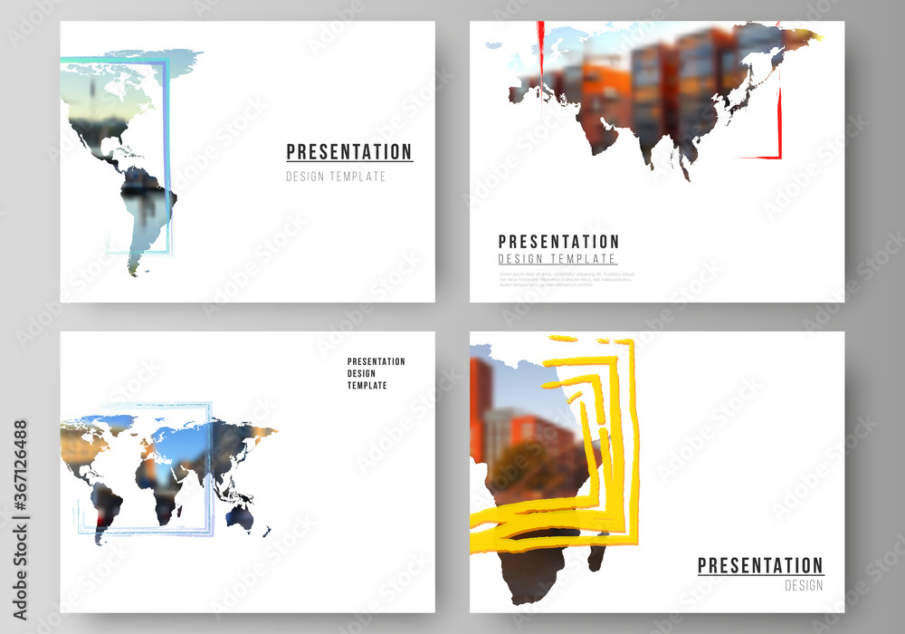 Vector layout of the presentation slides design business templates ...
