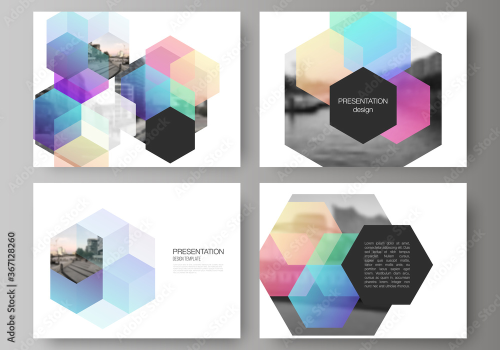 Vector layout of the presentation slides design business templates ...