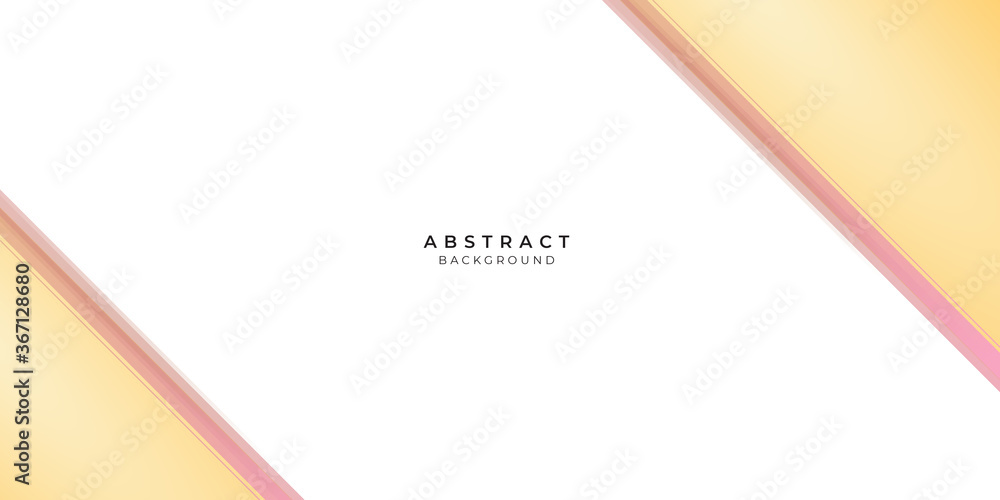 Modern simple white pink gold presentation background with white blank ...