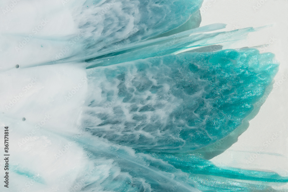 Original color epoxy resin texture. Abstract art background. close up ...