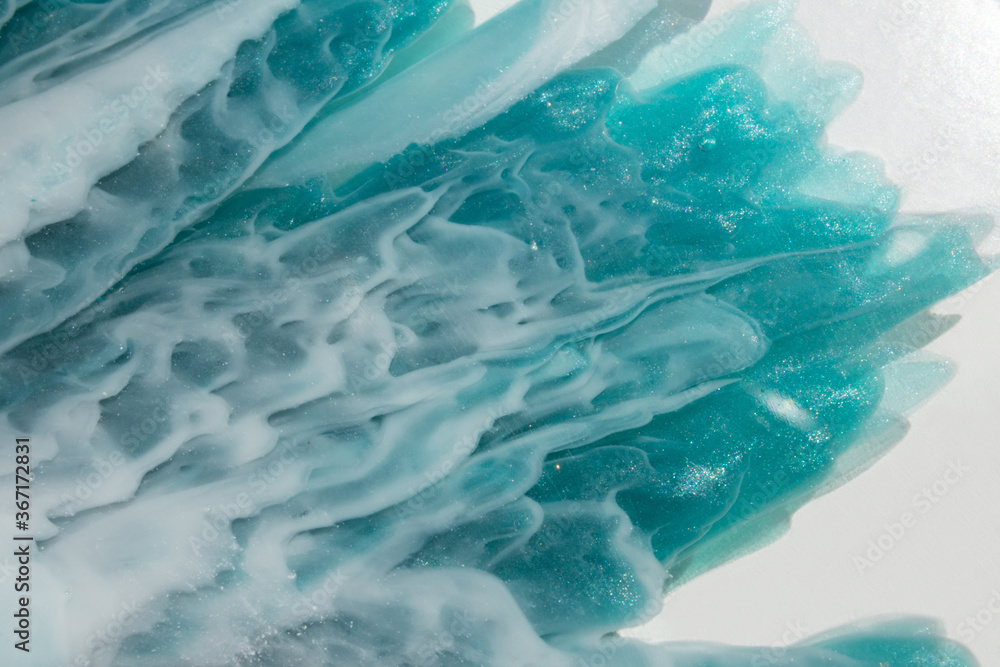 Original color epoxy resin texture. Abstract art background. close up ...