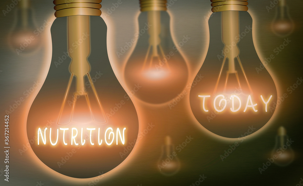 Handwriting text writing Nutrition. Conceptual photo act or process of ...