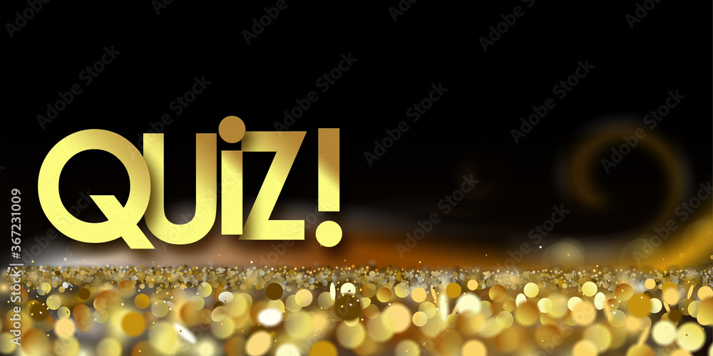 quiz in lights background and golden stars Stock Illustration | Adobe Stock