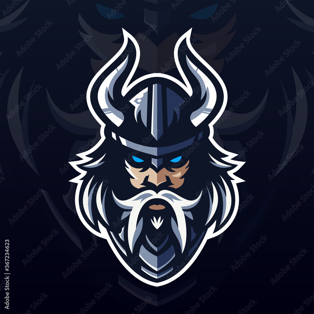 Viking e-sports team logo template Stock Vector | Adobe Stock
