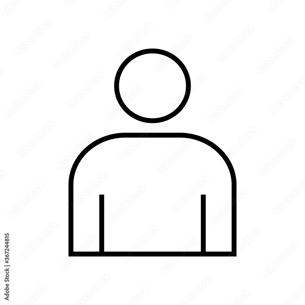 Persona. Icono vector aislado en fondo blanco. Usuario Stock ...