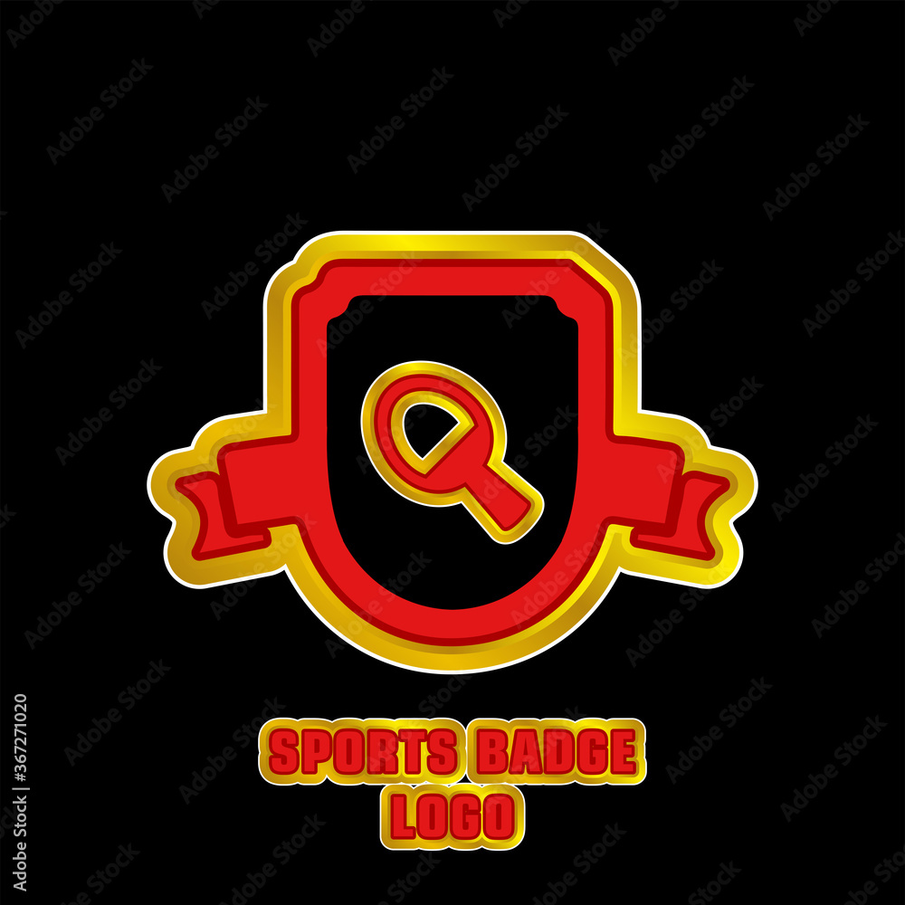 Vector logo of a modern sport badge 3D vector Stock Vector | Adobe Stock