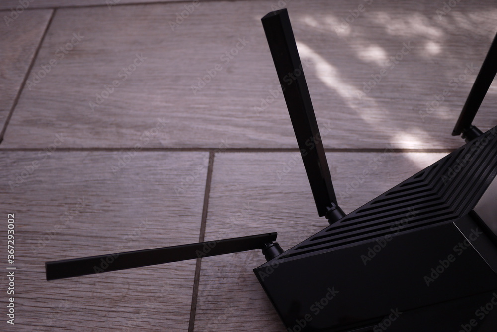 Wi-Fi 6 router device for home Stock Photo | Adobe Stock