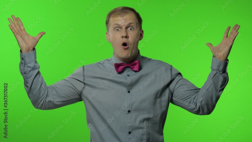 Man is mind blowing by your statement on chroma key background. Showing ...