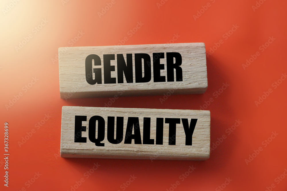 Gender equality words on wooden blocks. Equal rights for man and women ...