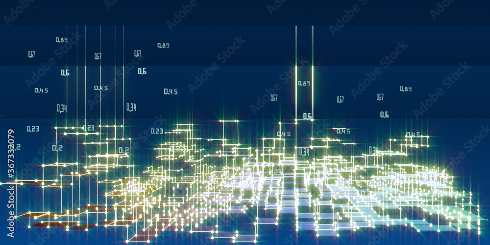 Abstract Analysis Infographics Background With Blurred Lines 3d Diagram Analysis Algorithms