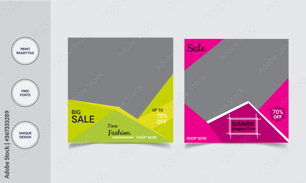 social media post template for special offer. Digital banner, Poster ...