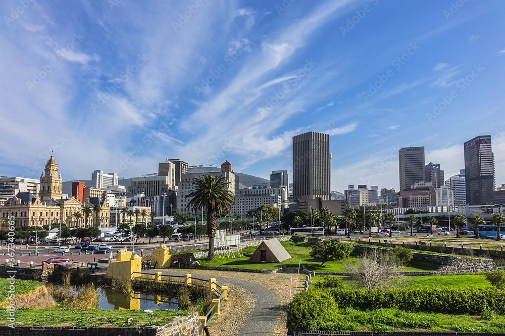 View of Cape Town Grand Parade - main city public square. Grand Parade ...