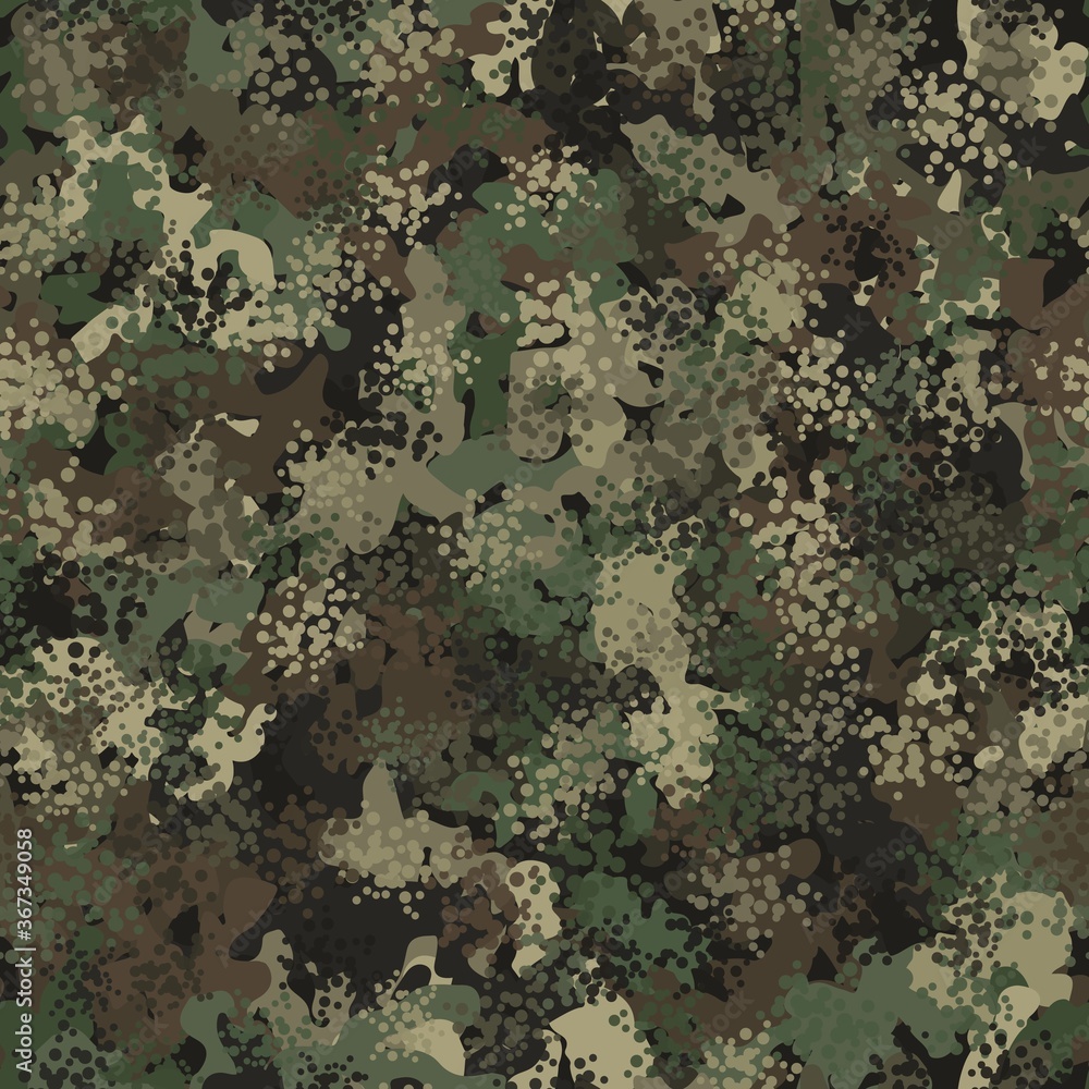Camouflage pattern background. Modern clothing style masking camo ...