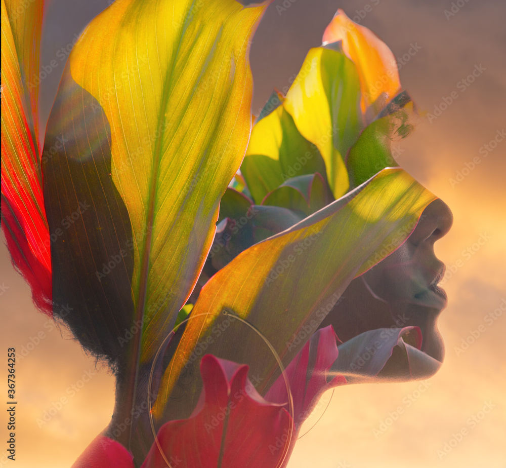 Creative photo manipulation of a portrait Stock Photo | Adobe Stock
