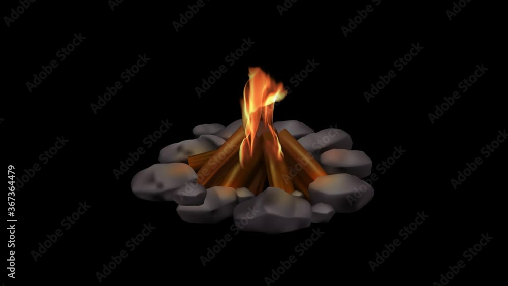 Arranging burning logs in open fireplace and lots of sparks coming out ...