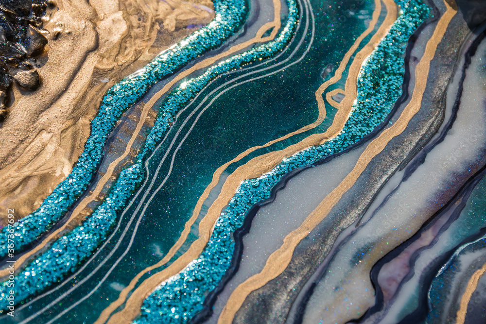 resin geode and abstract art, functional art, watercolor geode painting ...