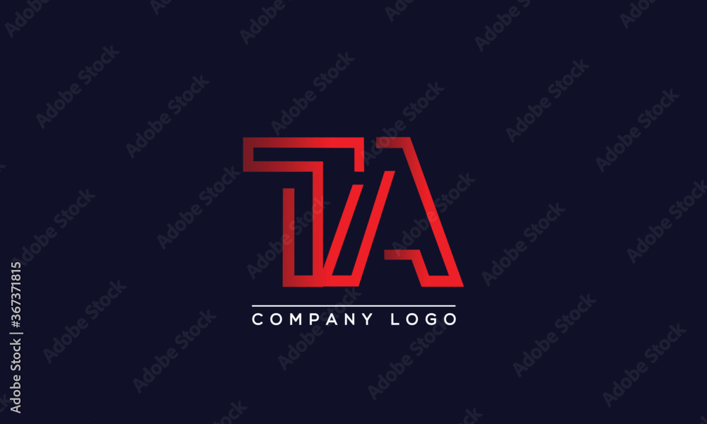 Creative letters TA Logo Design Vector Template. Initial Letters TA ...