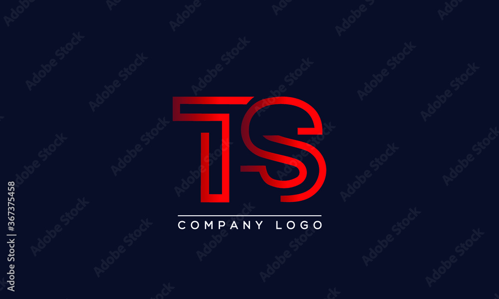 Creative letters TS or ST Logo Design Vector Template. Initial Letters ...