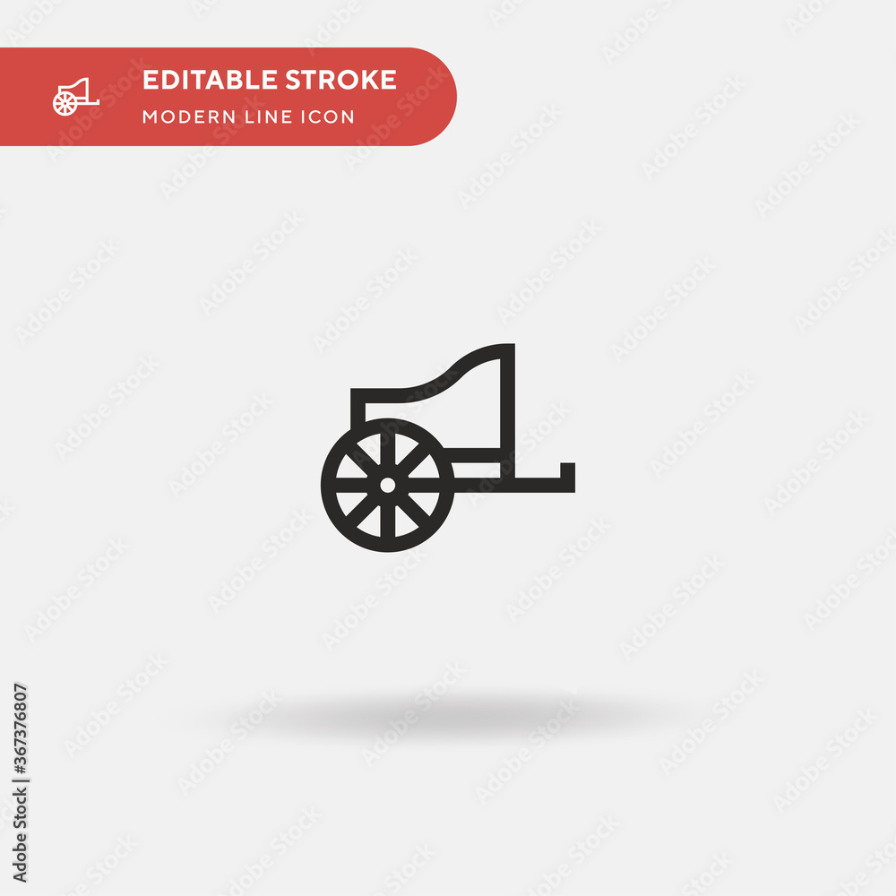 Chariot Simple vector icon. Illustration symbol design template for web ...