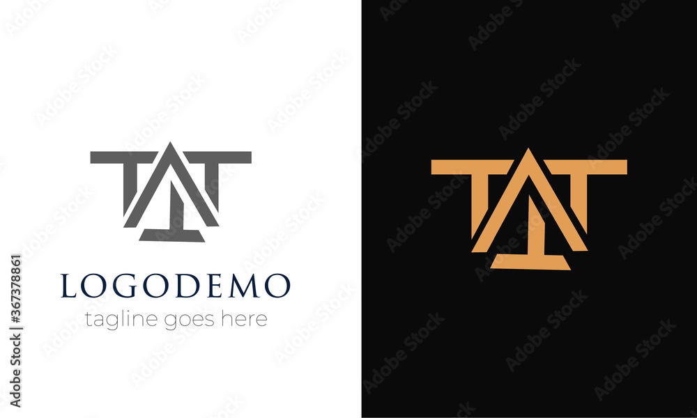 T and A latter logo design concept .TA luxury logo design .logo black ...