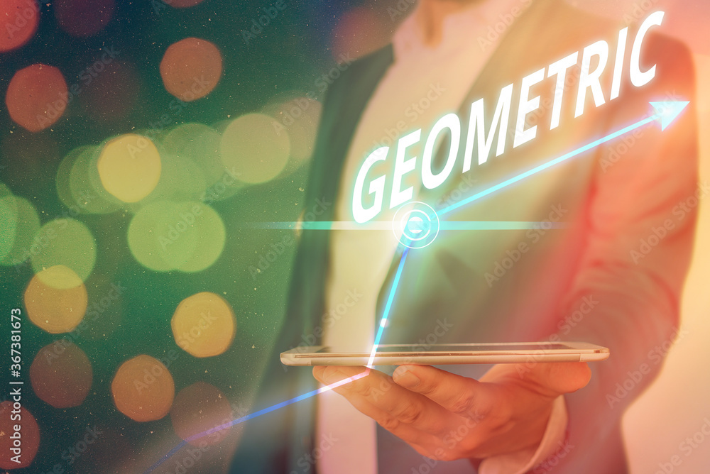 Word writing text Geometric. Business photo showcasing using straight ...