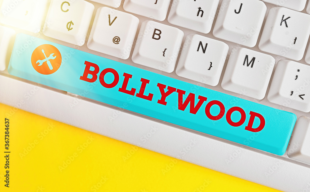 Handwriting text Bollywood. Conceptual photo Hollywood, refers to the ...