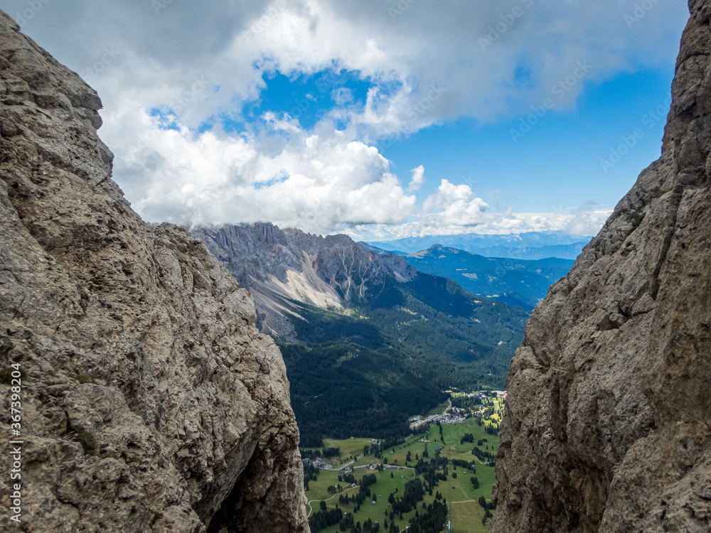Rotwand and Masare via ferrata in the rose garden in the Dolomites ...