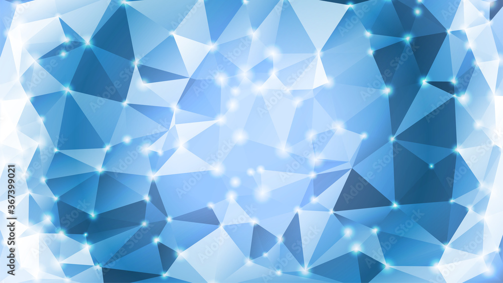 Abstract polygon background. Blue geometric low poly mosaic. Colorful ...