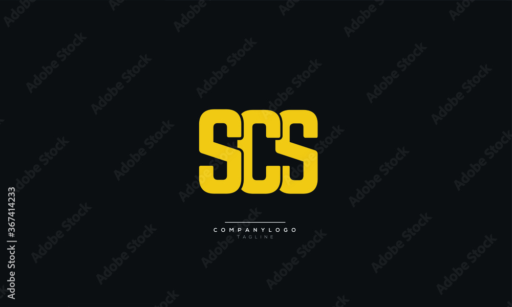 SCS Letter Business Logo Design Alphabet Icon Vector Symbol Stock ...