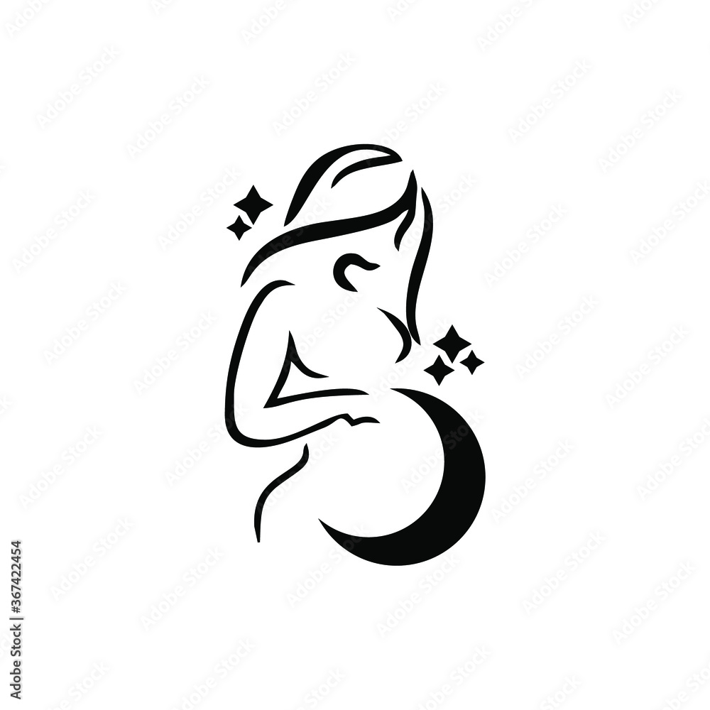 Logo Pregnant Woman vectors premium Stock Vector | Adobe Stock
