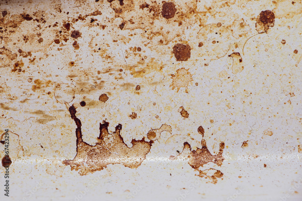 Texture of dirty stains and grease on white stove Stock Photo | Adobe Stock