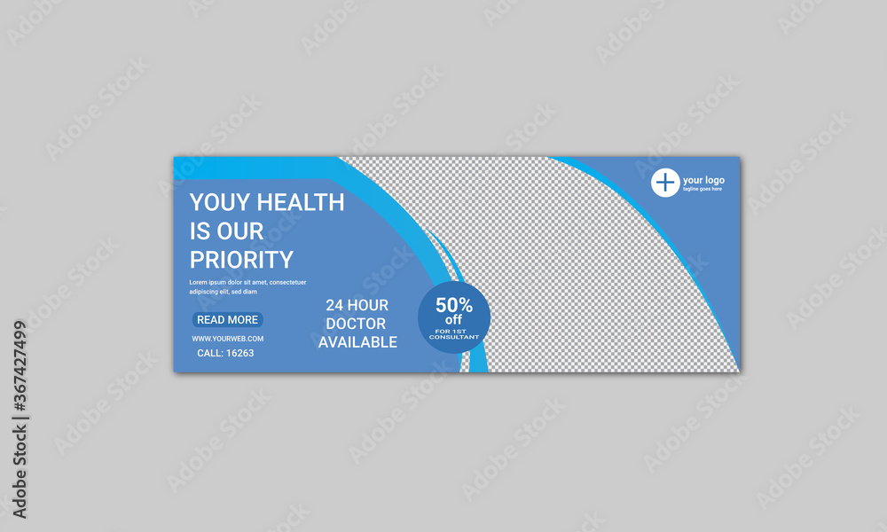 doctor Facebook cover design template Stock Vector | Adobe Stock