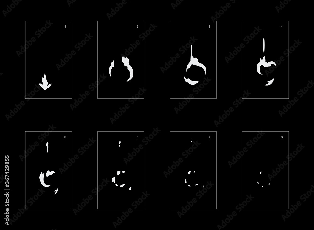 Smoke effect. Smoke animation sprite sheet. Classic smoke effect ...