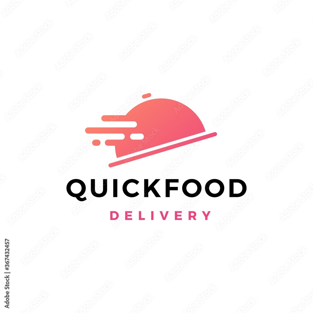 fast quick food logo vector icon illustration Stock Vector | Adobe Stock