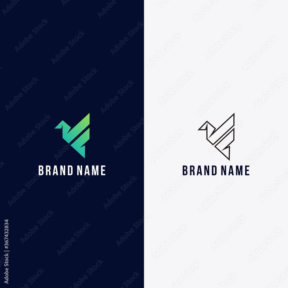 Letter F bird logo vector Stock Vector | Adobe Stock