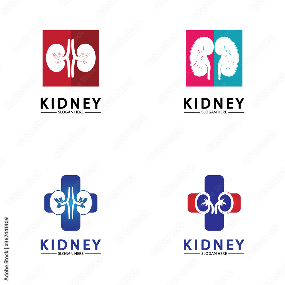 Health and Care Kidney Logo Design Concept. Urology Logo Vector ...