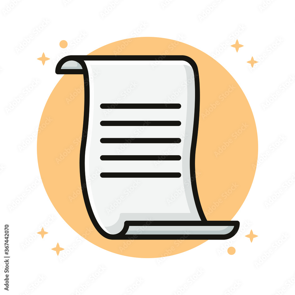 Letter Paper Icon Design. Document Paper Vector Illustration Stock ...