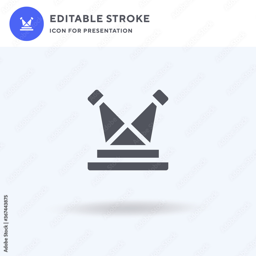 Stage icon vector, filled flat sign, solid pictogram isolated on white ...